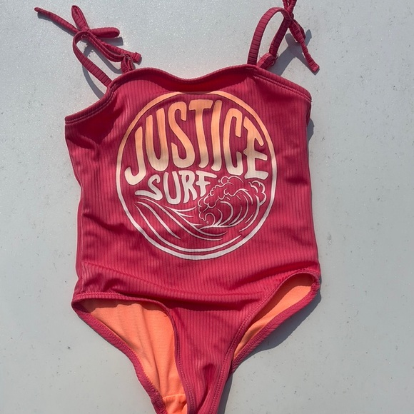 Justice | Swim | Justice Pink And Orange One Piece Swimwear | Poshmark